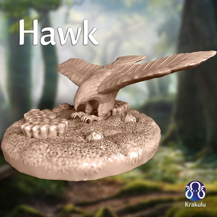 3D Printable Hawk by Krakulu
